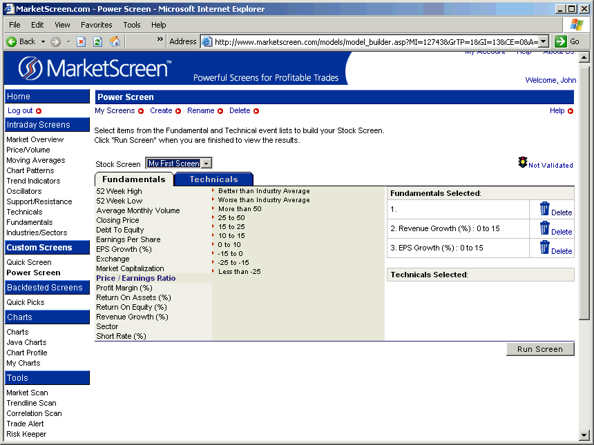 Comparison: Web-Based Stock Screening Services | AAII