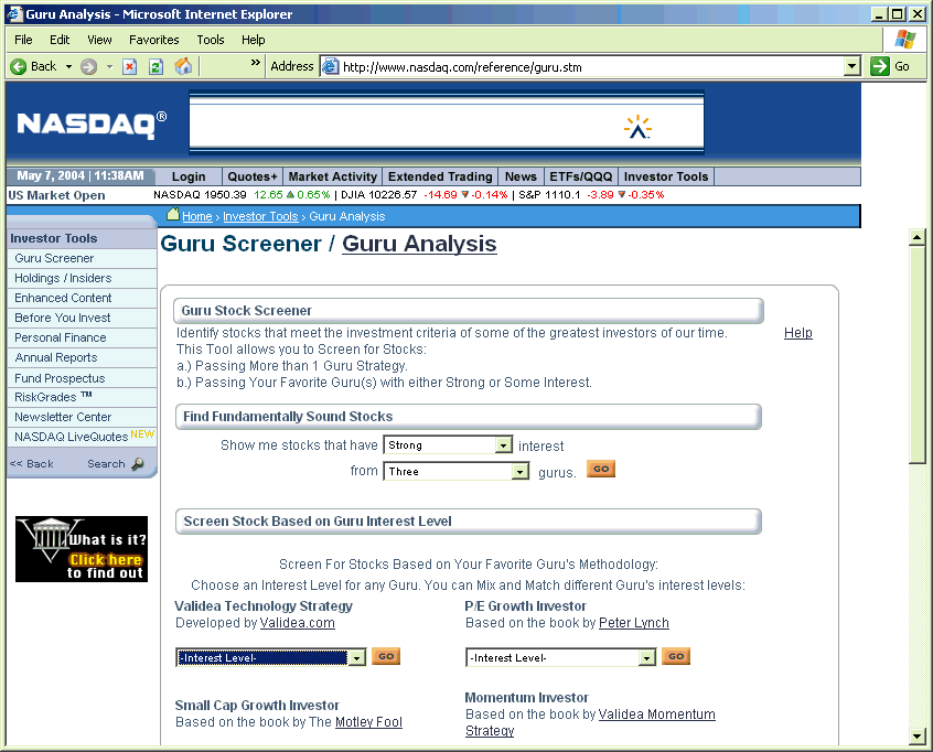 Comparison: Web-Based Stock Screening Services | AAII