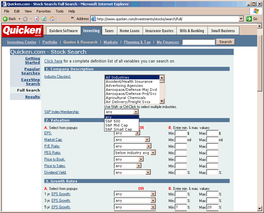 Comparison: Web-Based Stock Screening Services | AAII