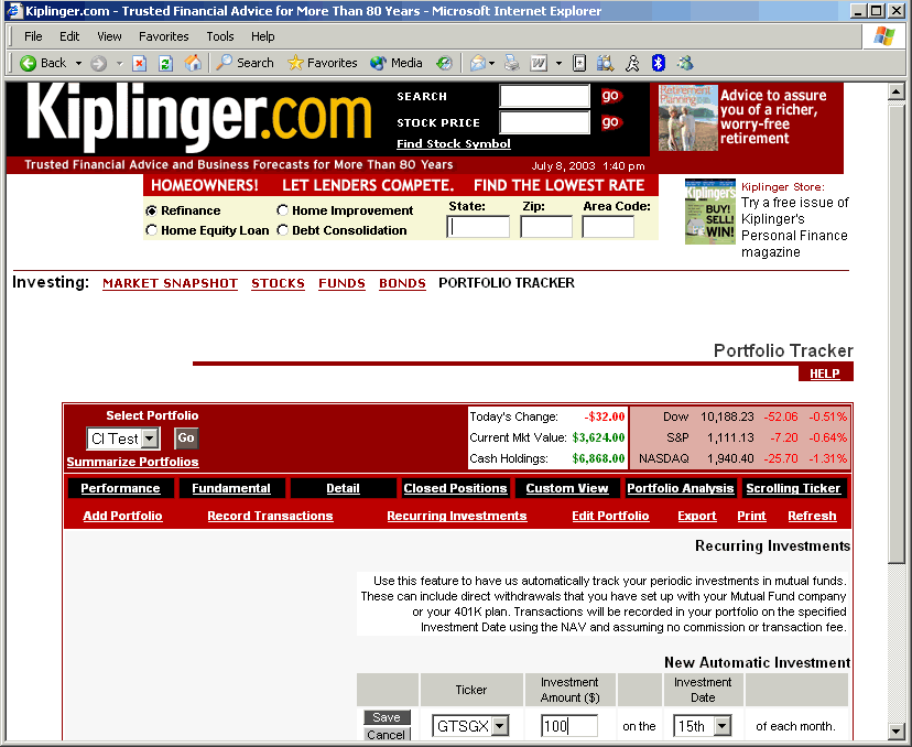 Comparison: On-Line Portfolio Managers | AAII