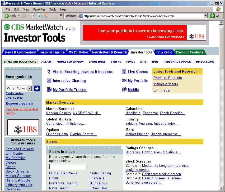Comprehensive Web Sites | AAII