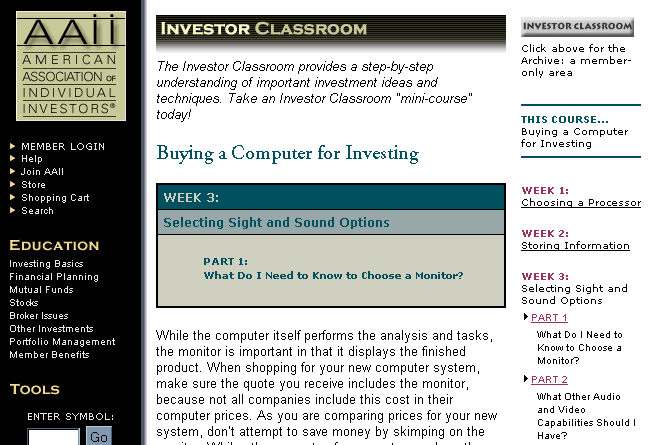 AAII.com: Top Web Sites | AAII