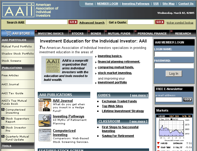 AAII.com: Announcing a Site Redesign | AAII