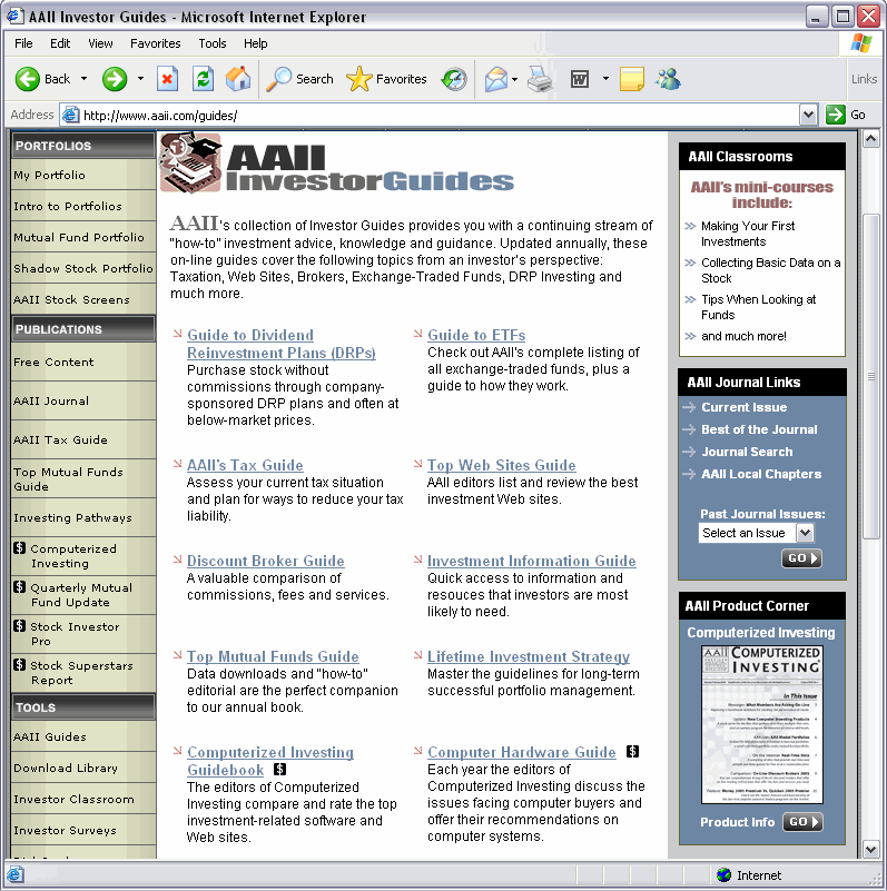 AAII.com: AAII Guides | AAII