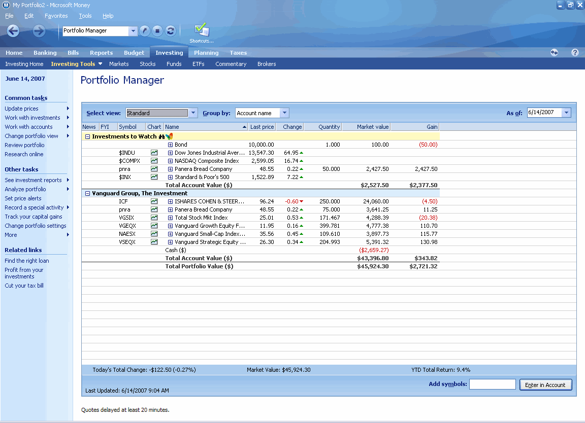 Comparison: Portfolio Management Software Programs | AAII
