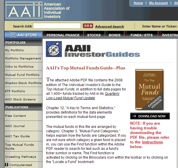 AAII.com: Top Funds Guide and Audio Clips | AAII
