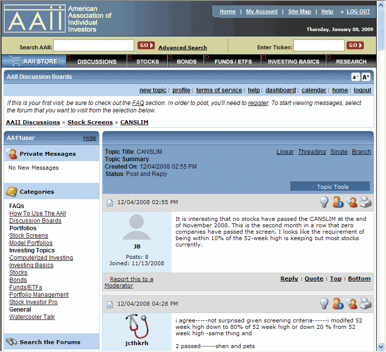 AAII.com: NEW! AAII Discussion Boards | AAII