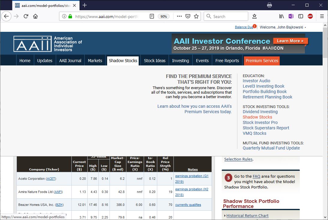 March 2019 Model Shadow Stock Portfolio Update | AAII