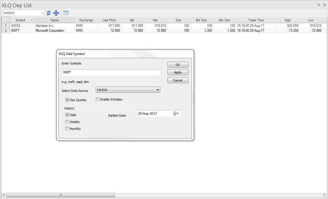 Updating Data in Excel With XLQ Plug-In | AAII