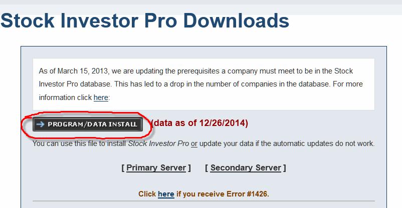 Updating Stock Investor Pro | AAII