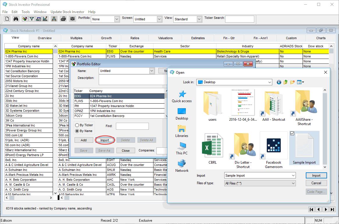 Creating, Using and Editing Portfolios in Stock Investor Pro | AAII