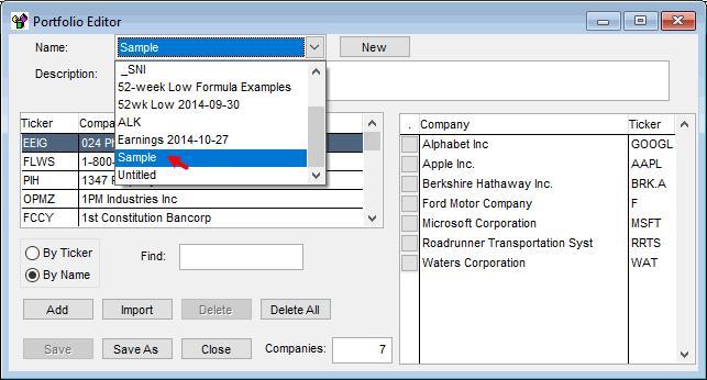 Creating, Using and Editing Portfolios in Stock Investor Pro | AAII