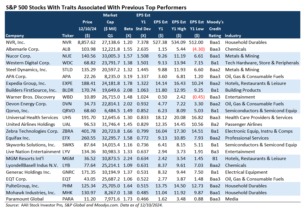 S&P 500 Stocks With the Potential to Outperform in 2025 | AAII