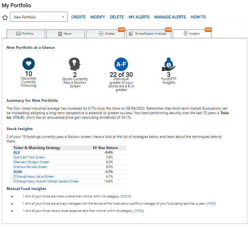 My Portfolio User's Guide | AAII