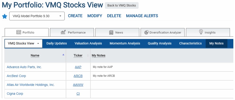 My Portfolio User's Guide | AAII