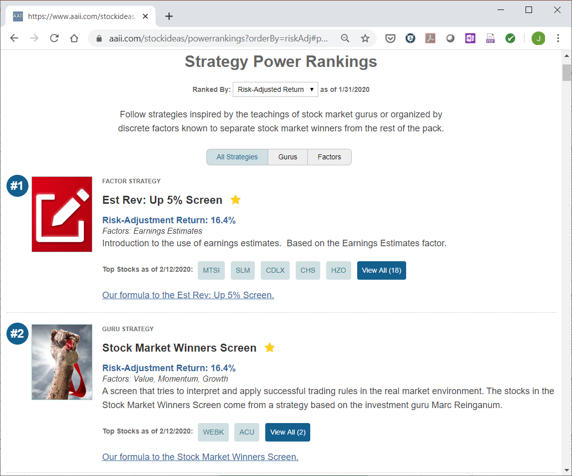 What the New Screen Power Rankings Can Reveal | AAII