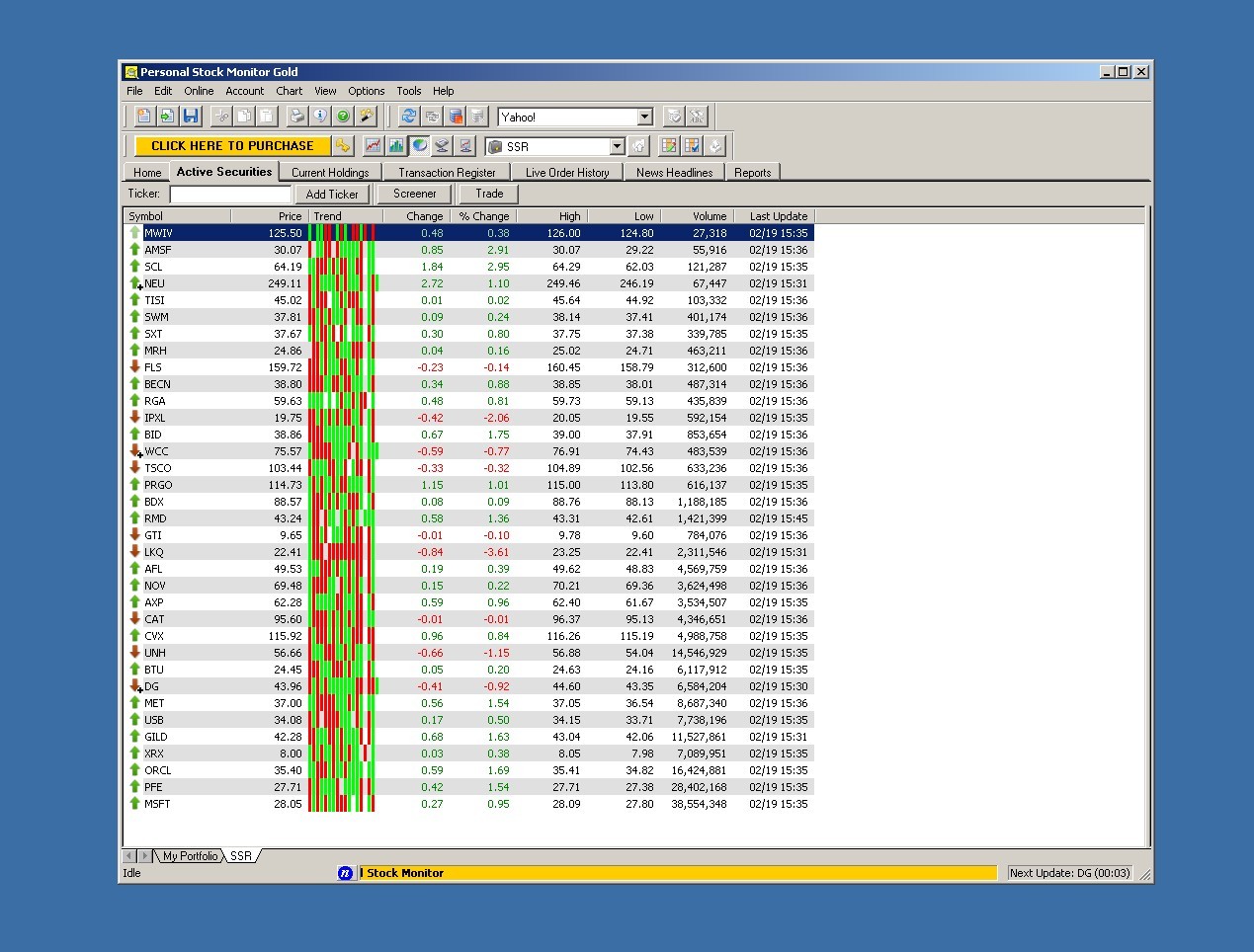 Personal Stock Monitor Gold 9.3.6 | AAII