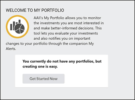 My Portfolio User's Guide | AAII