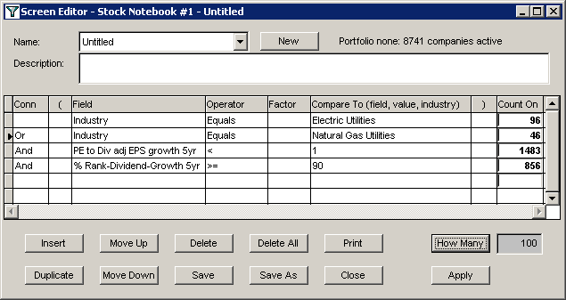 Using the Screen Editor in Stock Investor | AAII